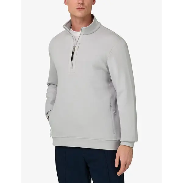 Boggi Milano Half-zip Cotton-blend Jumper
