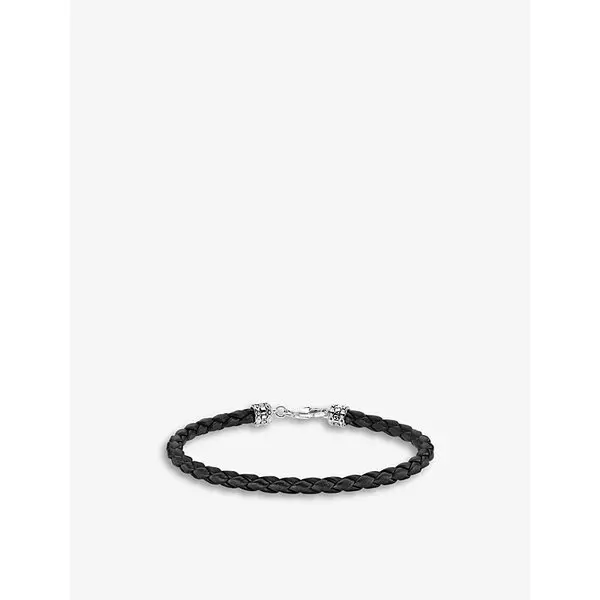 THOMAS SABO Plaited Leather And Sterling Silver Bracelet - Black