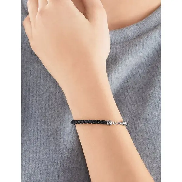 THOMAS SABO Plaited Leather And Sterling Silver Bracelet