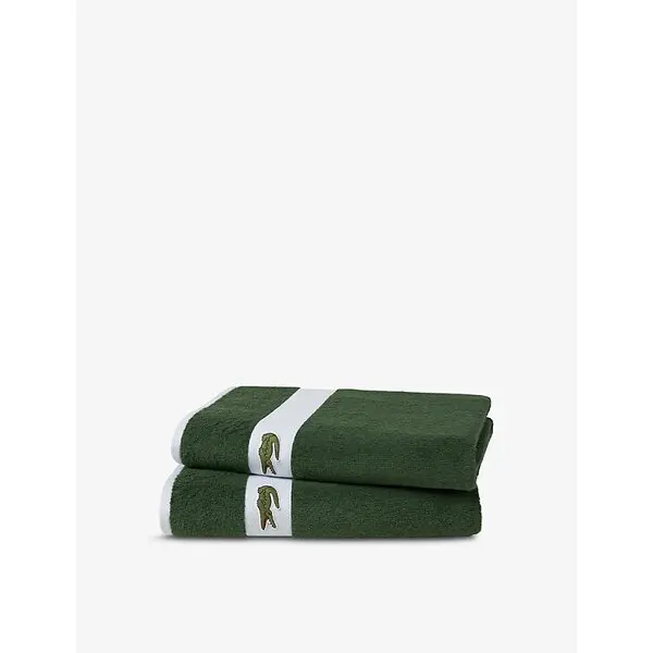 Lacoste Casual Logo-embroidered Cotton 55cm X 100cm - Multicoloured