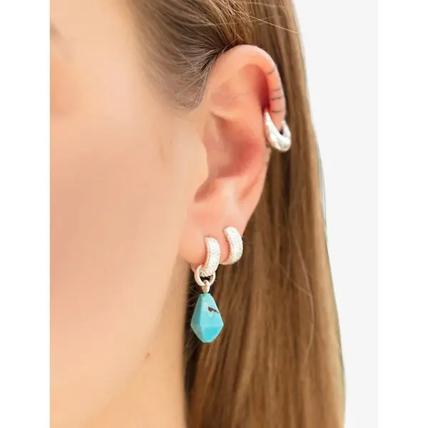 Monica Vinader Heirloom Sterling Huggie Earrings