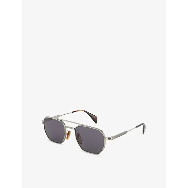 DB EYEWEAR BY DAVID BECKHAM Db1229/s Octagon Sunglasses - Ruthenium Black