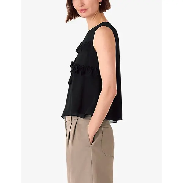 Whistles Frilled Sleeveless Woven Top