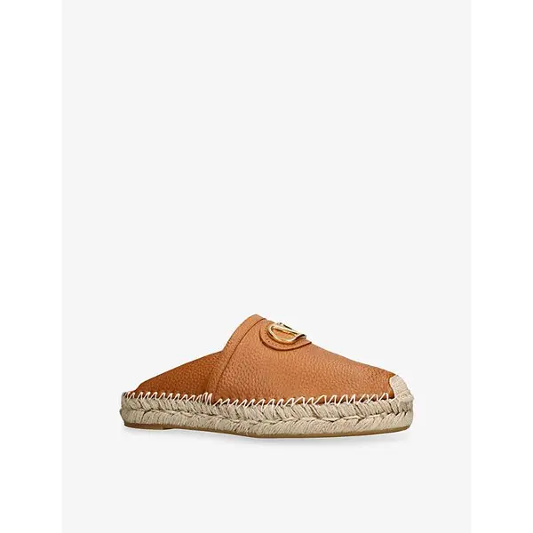 Valentino Garavani Leather Espadrille Mules