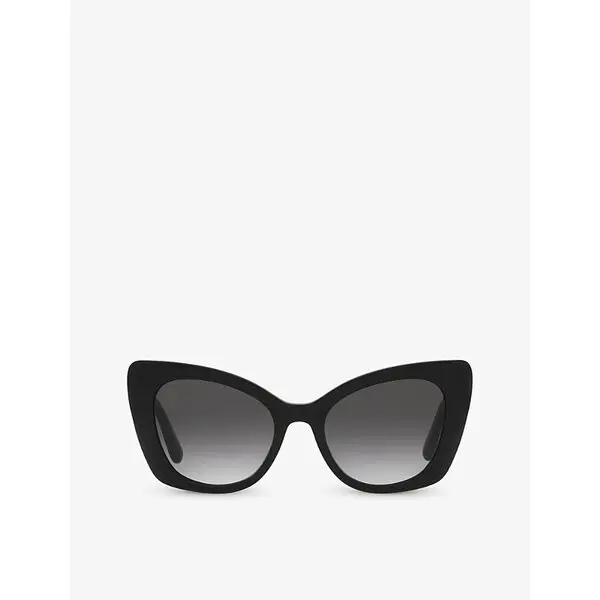 Dolce & Gabbana Butterfly-frame Acetate Sunglasses - Black