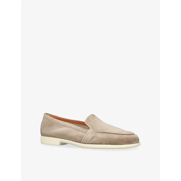 Santoni Malibu Suede Loafers