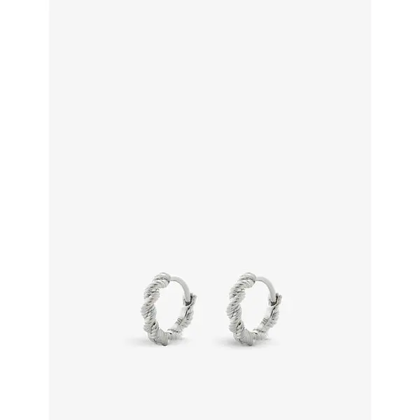 Monica Vinader Corda Sterling Single Huggie Earrings - Silver