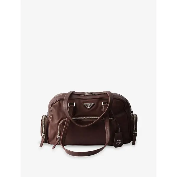 Prada Large Washed Leather Top-handle Bag