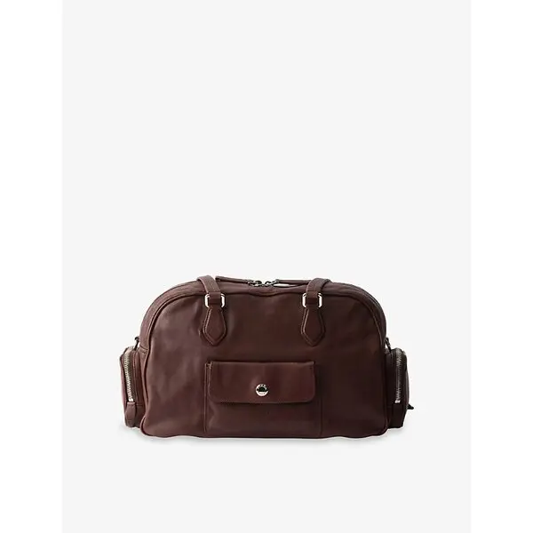 Prada Large Washed Leather Top-handle Bag
