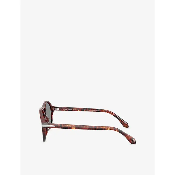 Giorgio Armani Round Frame Acetate Sunglasses