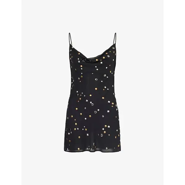 JADED LONDON Studded Woven Mini Dress