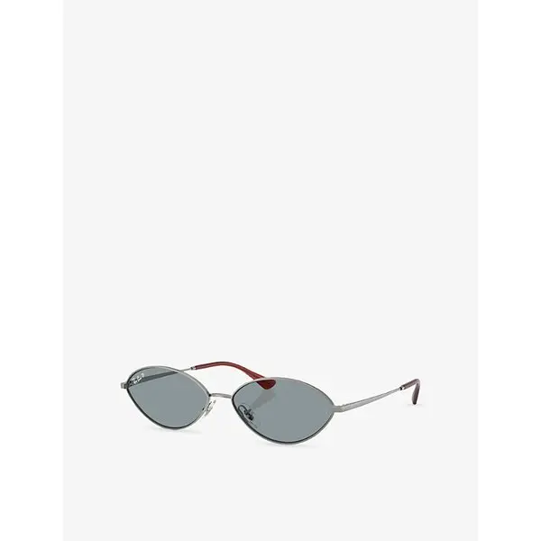 Ray-ban Oval-frame Metal Sunglasses - Silver