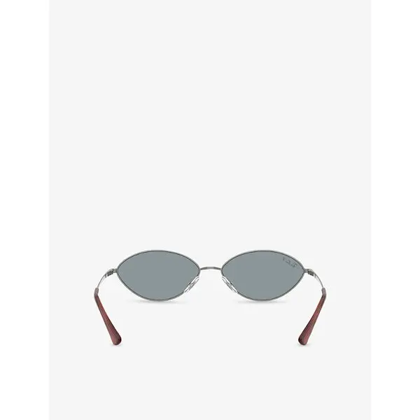 Ray-ban Oval-frame Metal Sunglasses - Silver
