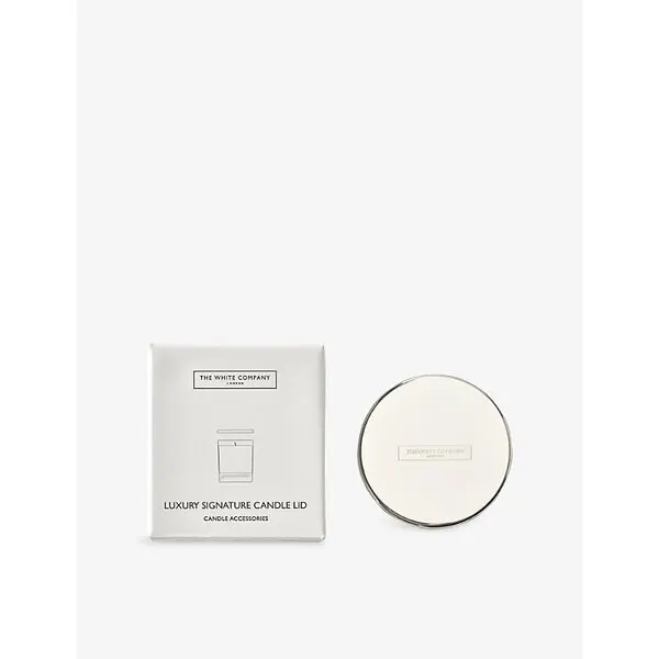 THE WHITE COMPANY Luxury Signature 1-wick Metal Candle Lid - Silver