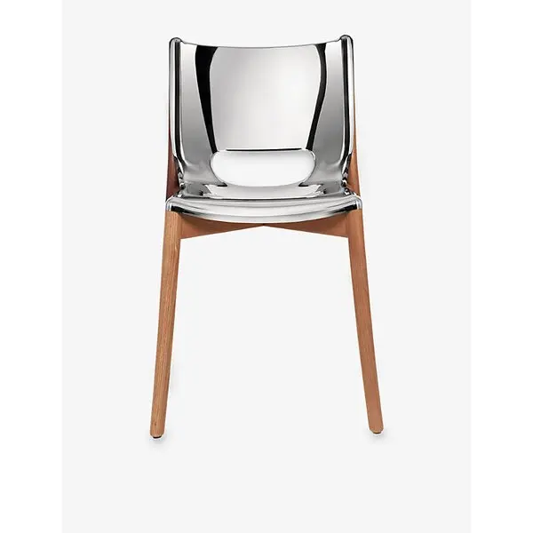 ALESSI Poêle Steel And Beech-wood Chair - Silver