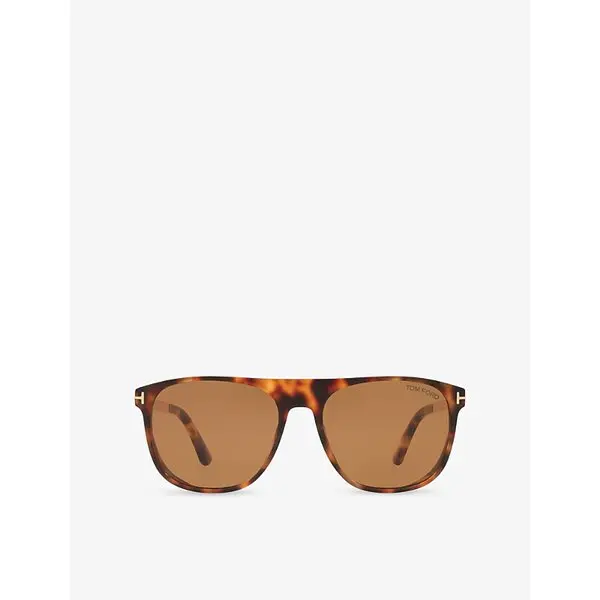 TOM FORD Lionel Square-frame Tortoiseshell Acetate Sunglasses - Brown