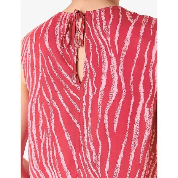 Whistles Zebra-print Layered Woven Tank