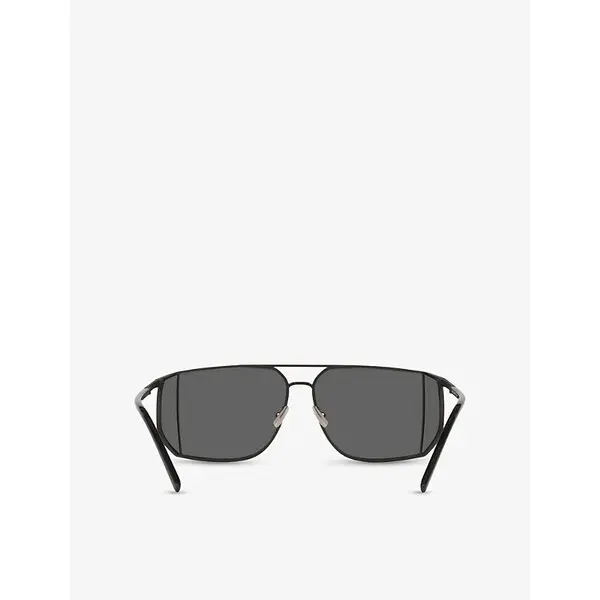 Saint Laurent Sl 750 Rectangular Metal Sunglasses