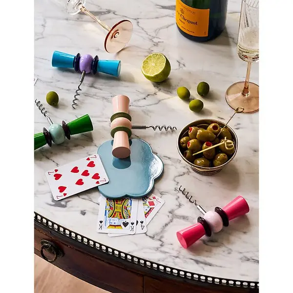 ADDISON ROSS LONDON Amie Bow Tie Corkscrew - Pink