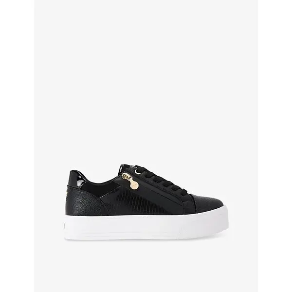 Carvela Faux-leather Low-top Trainers With Zip