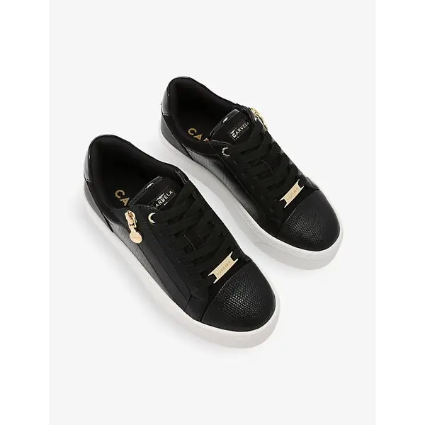 Carvela Faux-leather Low-top Trainers With Zip