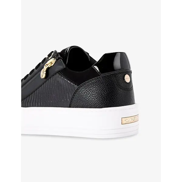 Carvela Faux-leather Low-top Trainers With Zip