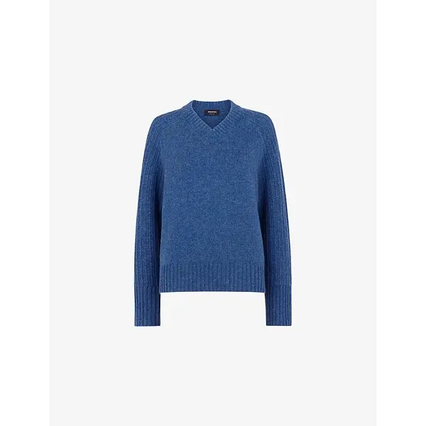 Whistles V-neck Knitted Wool Jumper