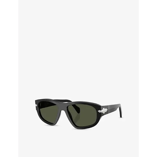 Persol Irregular-frame Acetate Sunglasses - Black