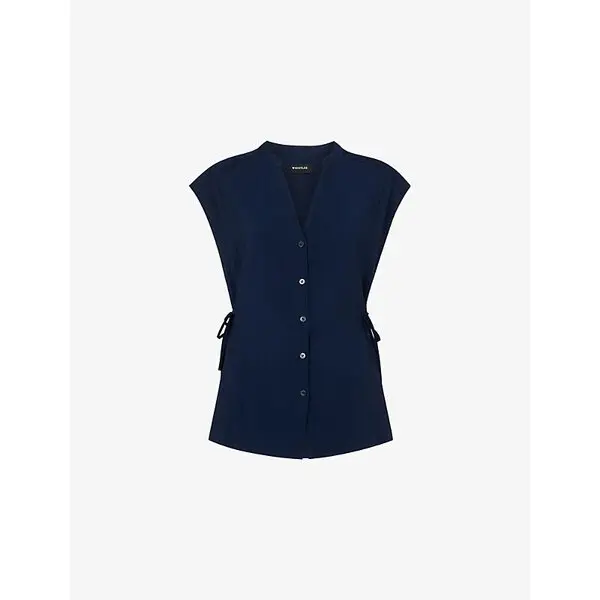 Whistles Side-tie Button-down Woven Shirt