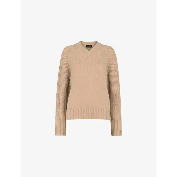Whistles V-neck Knitted Wool Jumper