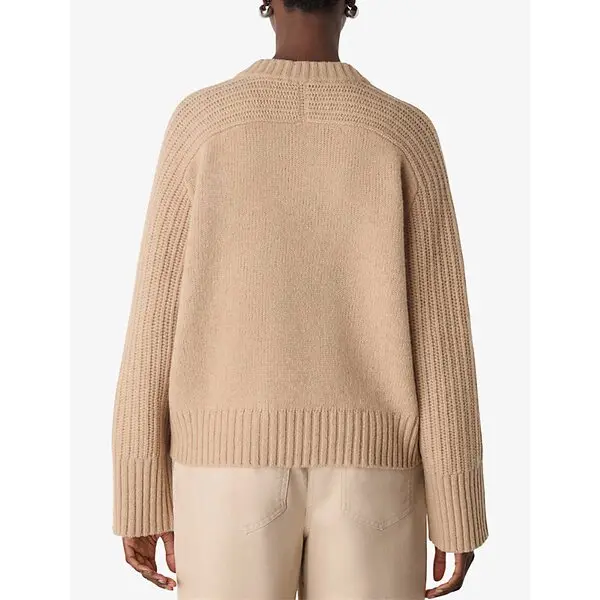 Whistles V-neck Knitted Wool Jumper