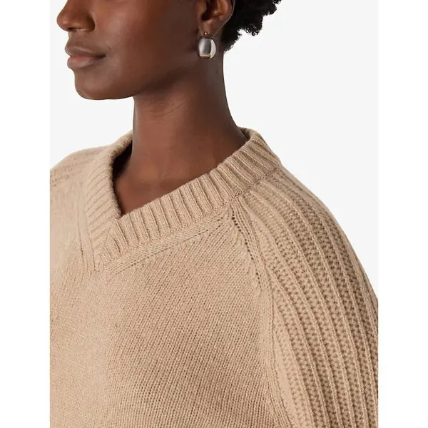 Whistles V-neck Knitted Wool Jumper