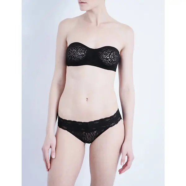 Wacoal Halo Stretch-lace Strapless Bra - Black