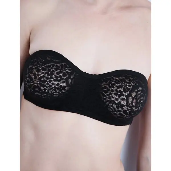Wacoal Halo Stretch-lace Strapless Bra - Black