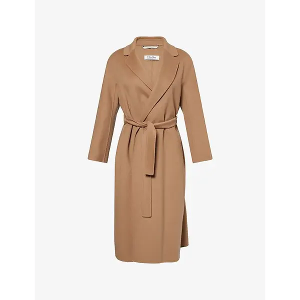 Max Mara Esturia Belted Wool Coat - Camel