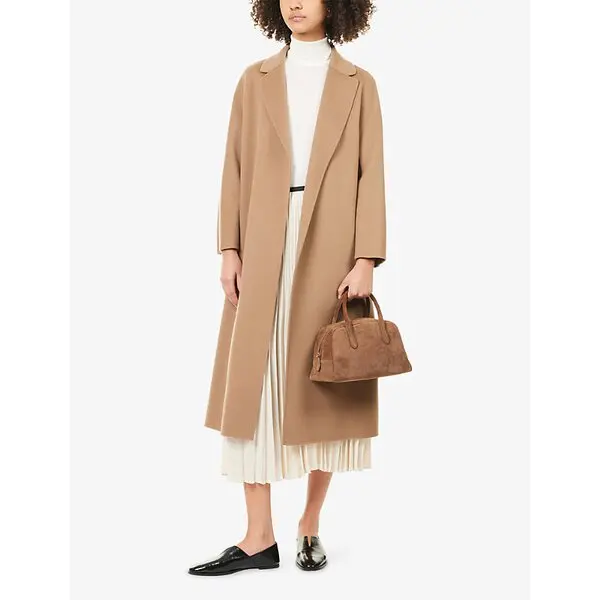 Max Mara Esturia Belted Wool Coat - Camel