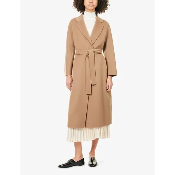 Max Mara Esturia Belted Wool Coat - Camel