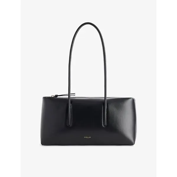 DEMELLIER Stockholm Leather Shoulder Bag - Black