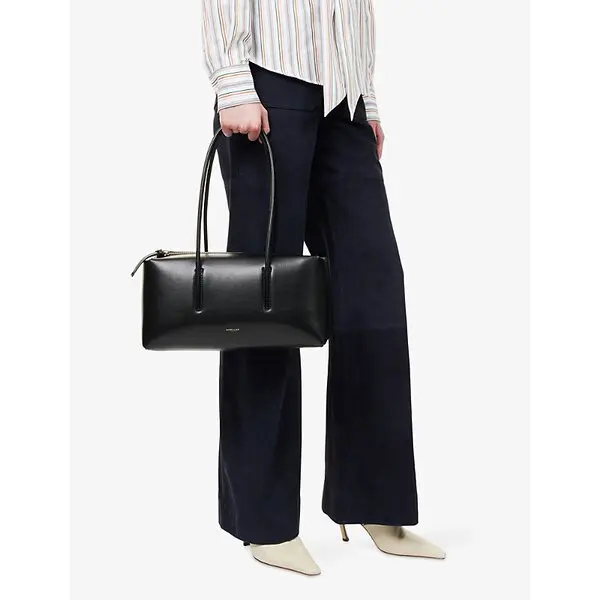 DEMELLIER Stockholm Leather Shoulder Bag - Black