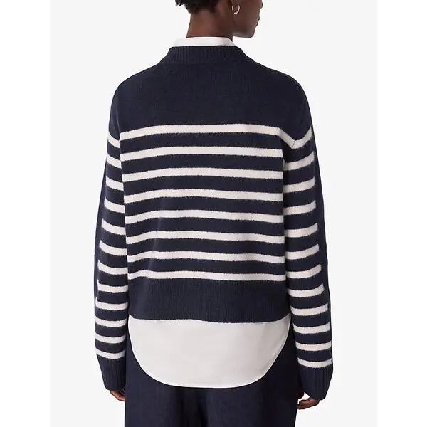 Whistles Striped Knitted Jumper