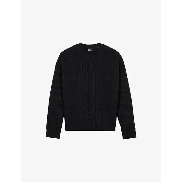 The Kooples Textured Stretch-wool Jumper