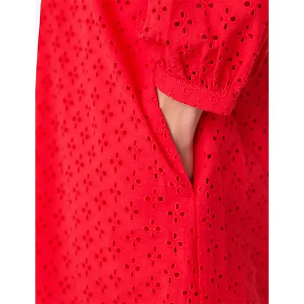 Whistles Broderie V-neck Cotton Mini Dress