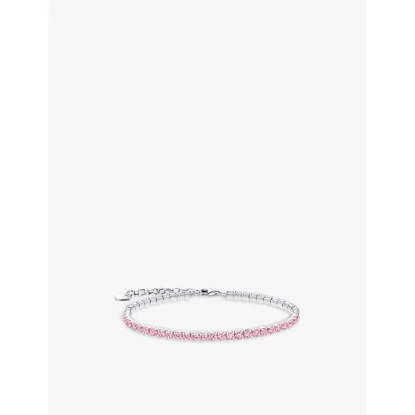 THOMAS SABO Tennis Bracelet In 925 Sterling Silver And Cubic Zirconia - Pink