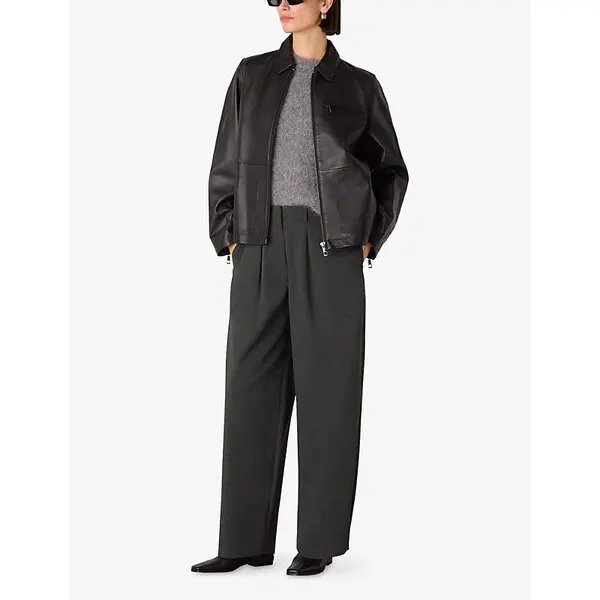 Whistles Barrel-leg Mid-rise Woven Trousers
