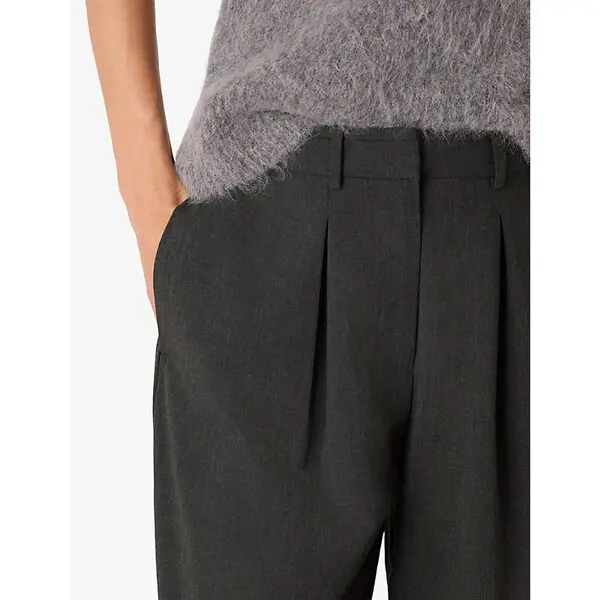 Whistles Barrel-leg Mid-rise Woven Trousers