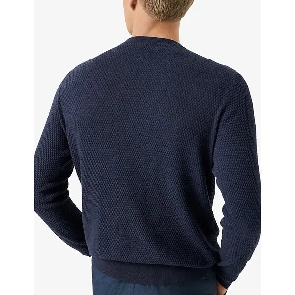 Eton Branded Crewneck Cotton-knit Sweatshirt