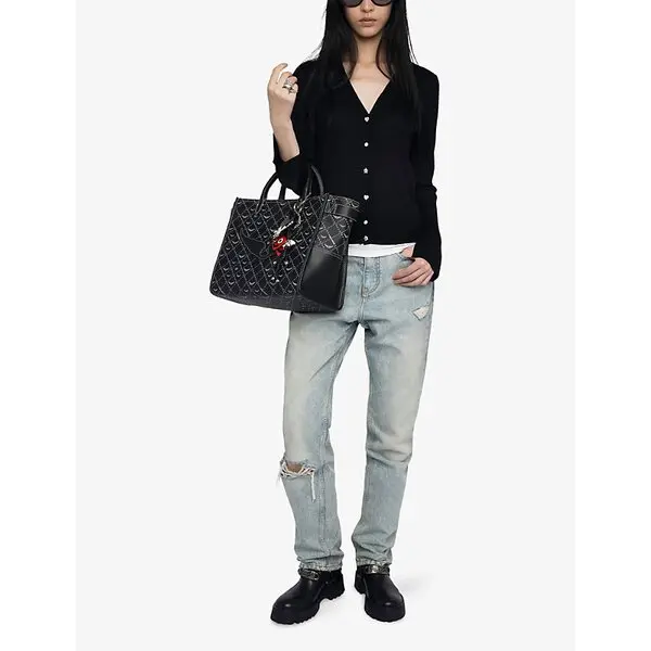 Zadig&Voltaire Jemma Diamante-buttoned Merino-wool Cardigan