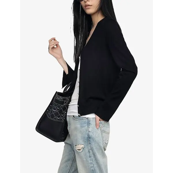 Zadig&Voltaire Jemma Diamante-buttoned Merino-wool Cardigan