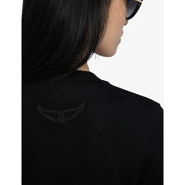 Zadig&Voltaire Jemma Diamante-buttoned Merino-wool Cardigan