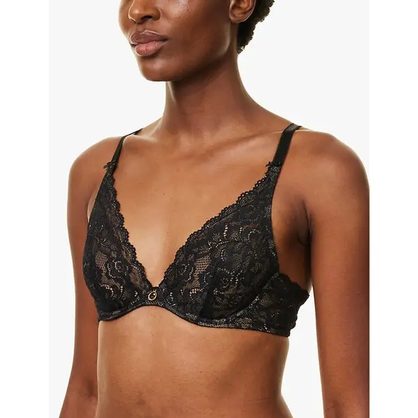 AUBADE Rosessence Underwired Stretch-lace Plunge Bra
